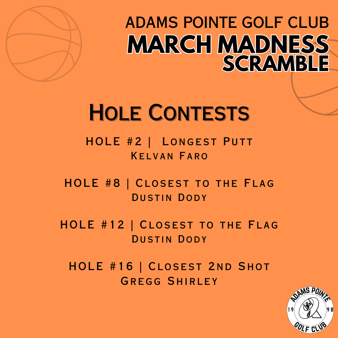 Adams Pointe Golf Club - Tournament Results